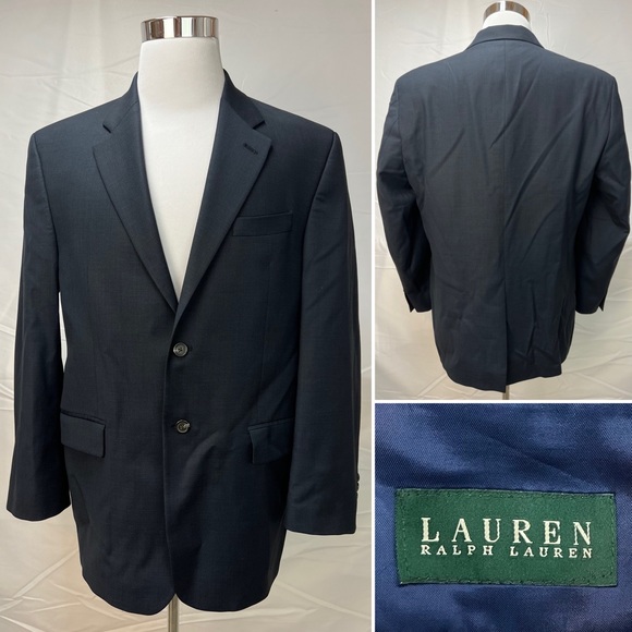 Ralph Lauren | Suits & Blazers | Mens Ralph Lauren Navy Blue 2button Wool Single Vent 42r Blazer ...